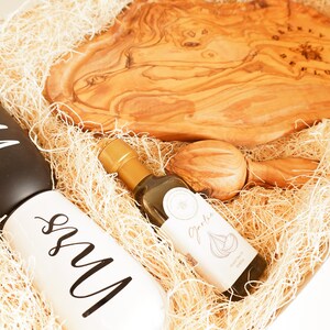 Amalfi Inspired Olive Wood Gift Set | Engagement Gift Box | Olive Wood ...