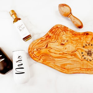 Amalfi Inspired Olive Wood Gift Set | Engagement Gift Box | Olive Wood ...
