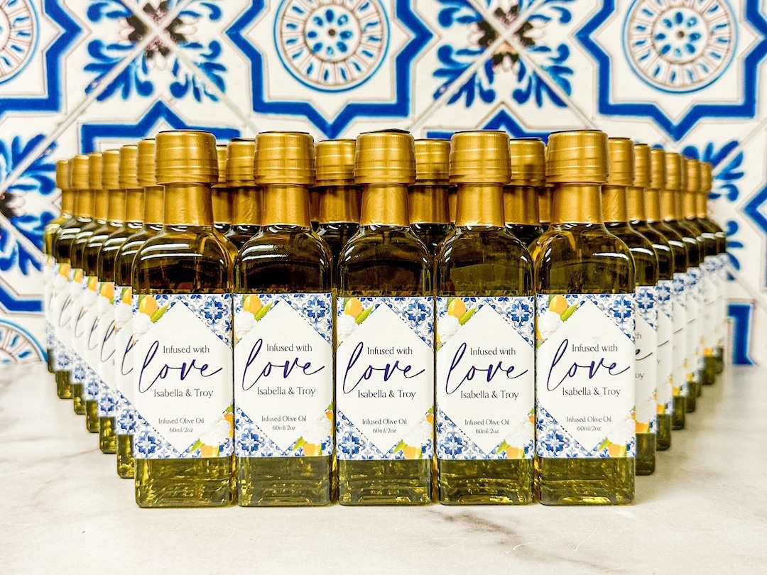 Amalfi Bridal Shower Favor | Amalfi Themed Olive Oil Favor | Infused ...