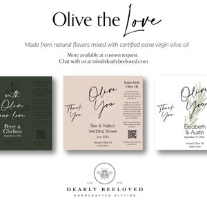 Olive Oil Party Favor | Infused Oil Favor | Olive You Favors | Olive ...