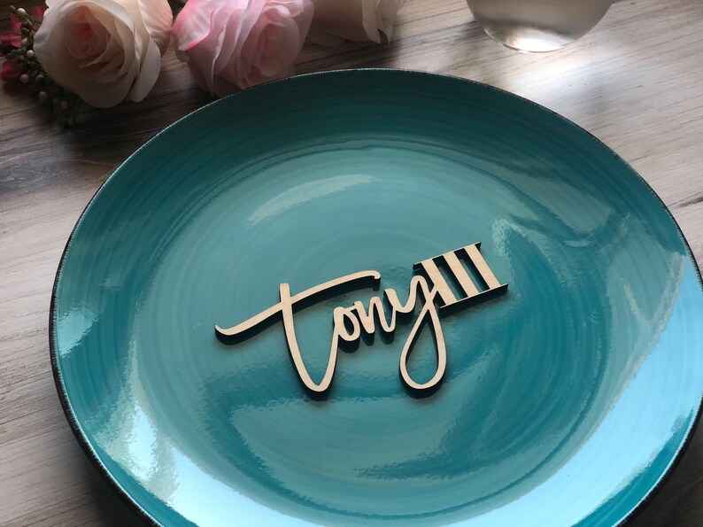 Place Setting Names Finished Wood 1 8 Thickness Etsy