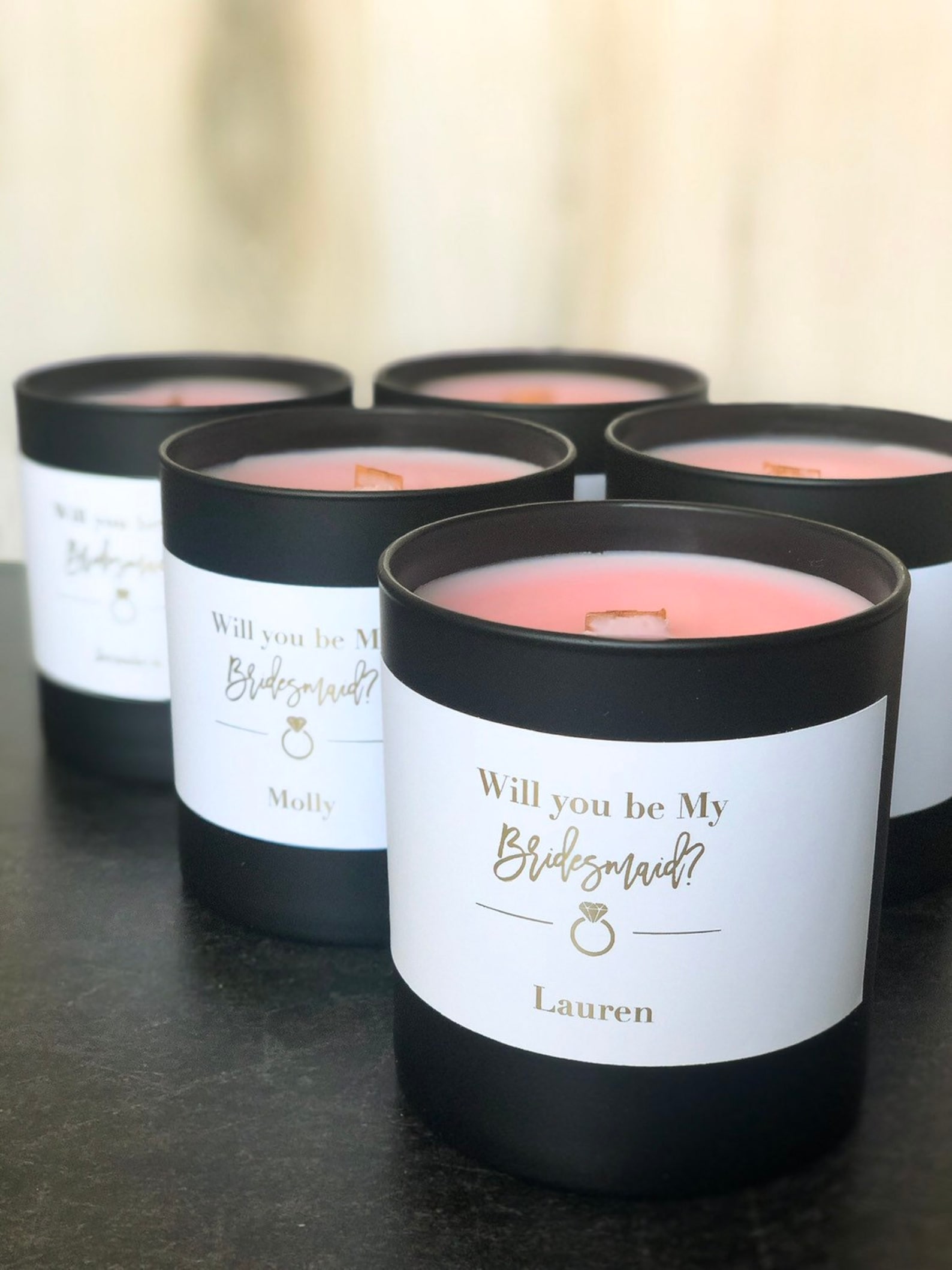 Bridesmaid Proposal Candle 11oz Soy Wood Wick Candle | Etsy