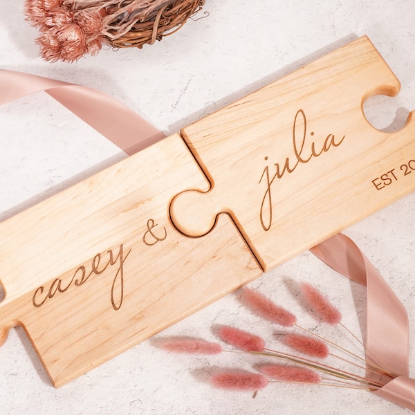 Puzzle Cutting Board - Etsy