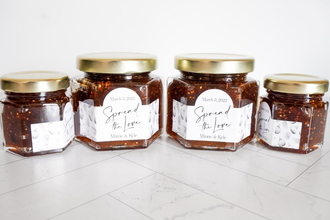 Set of 12 Spread the Love Fig Wedding Favor | Fig Jam Bridal Shower ...