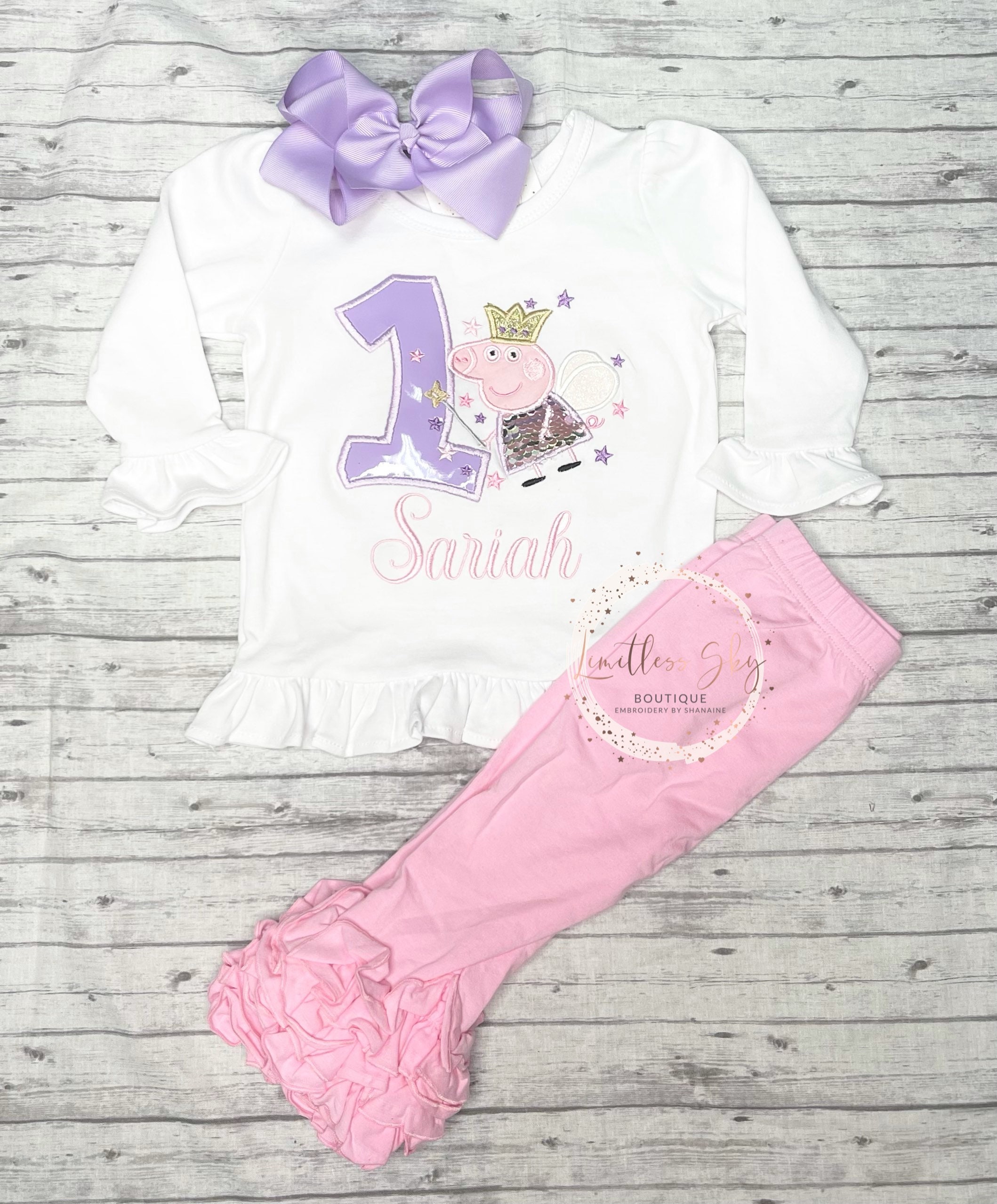Girl Pig Inspired Birthday Outfit W/ Ruffle Pants | Etsy