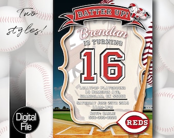 Cincinnati Reds Birthday | Etsy