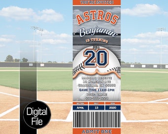 Houston Astros Party Invitation - Etsy