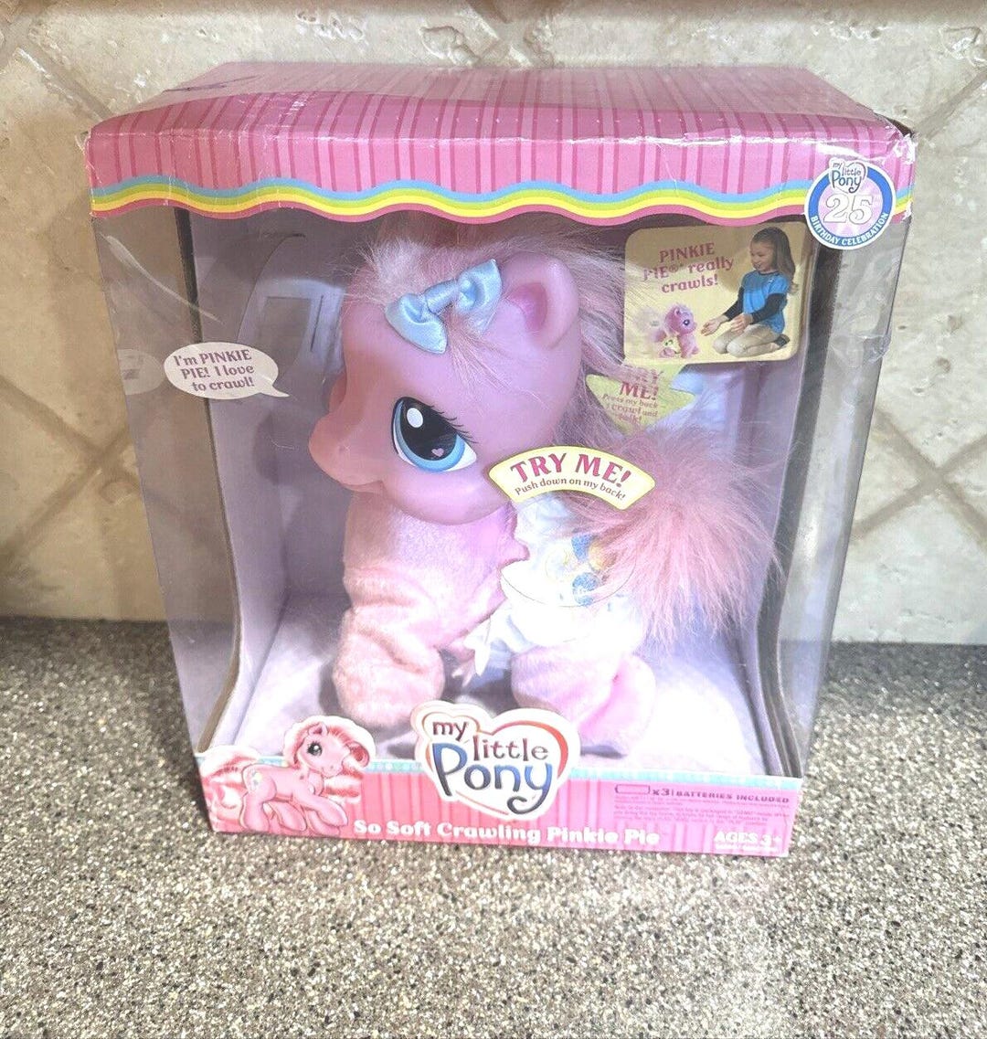 My Little Pony Baby so Soft Crawling Pinkie Pie Hasbro Doll MLP 2007 ...