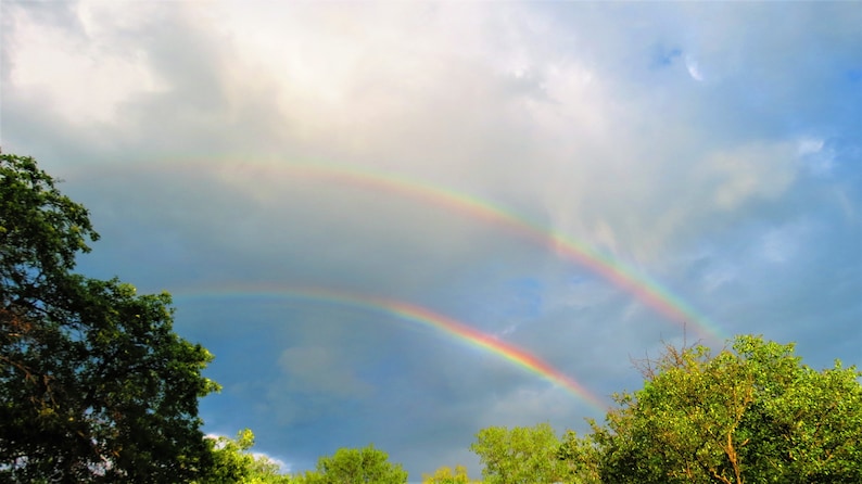 Double Rainbow, Sky, Digital Download, Nature Photo, Weather ...