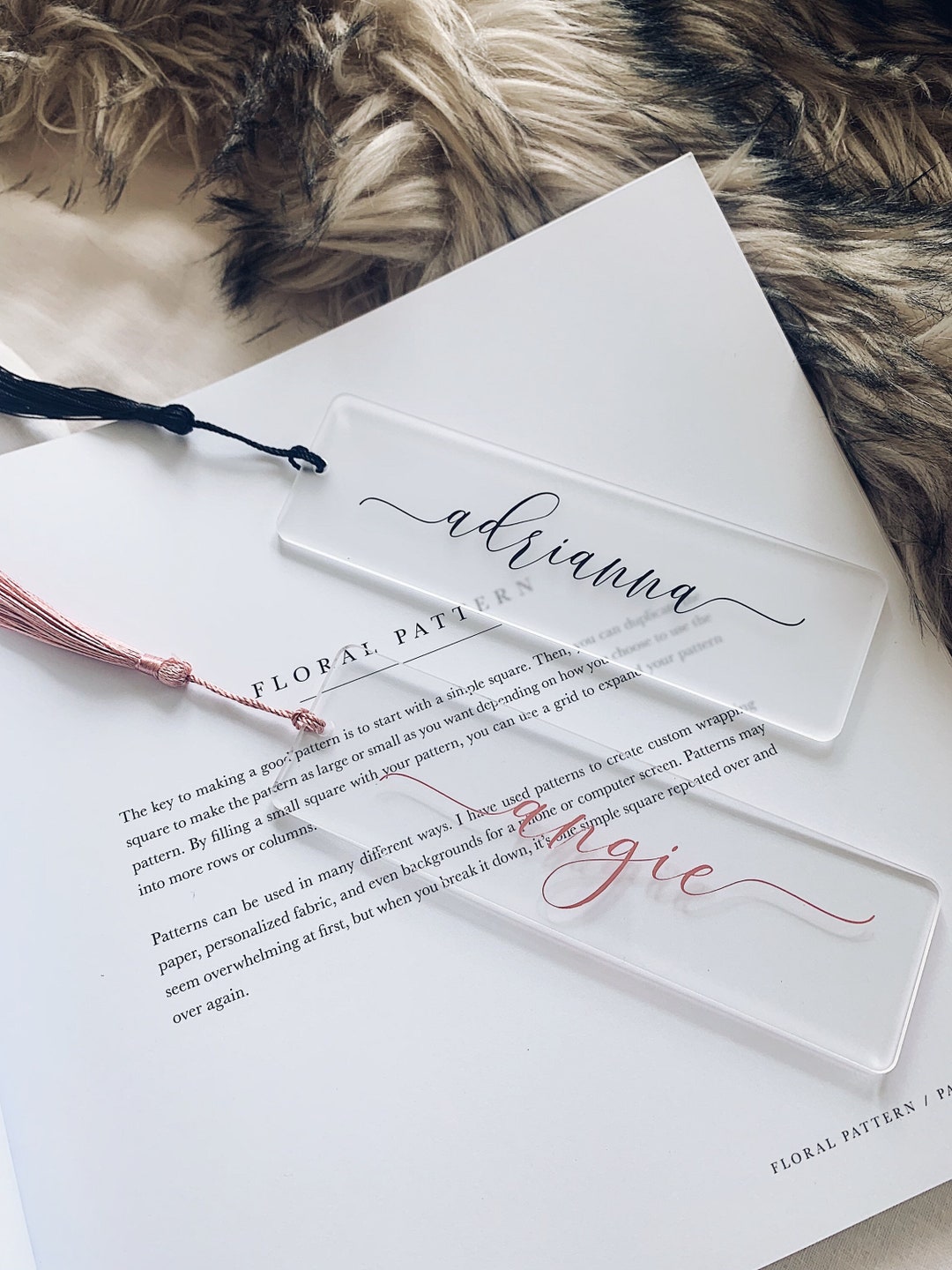 Personalized Bookmarks Frosted Acrylic Bookmarks - Etsy