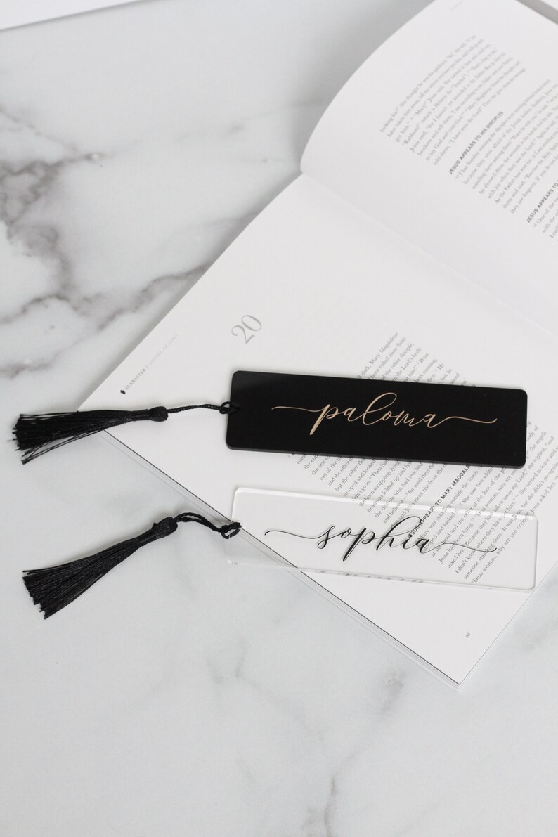 Personalized Bookmarks Acrylic Calligraphy Bookmarks - Etsy