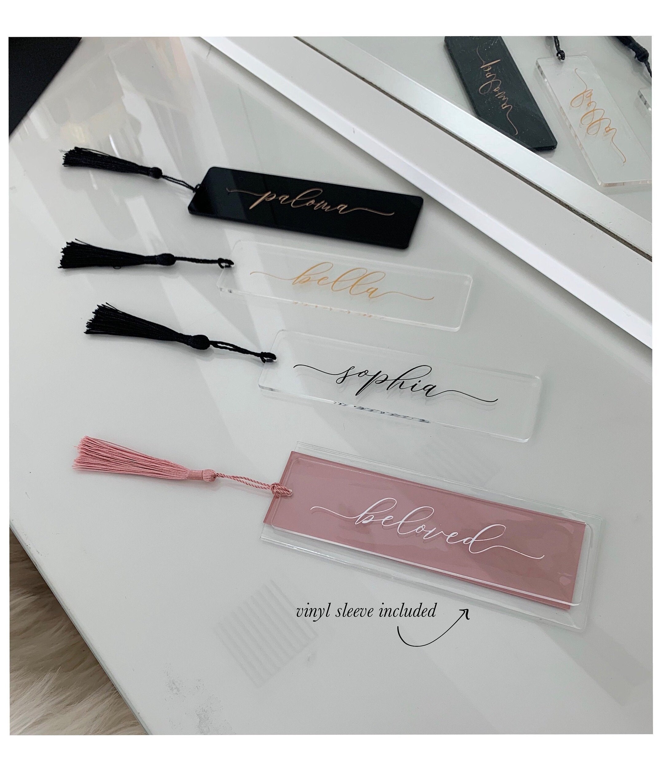 Personalized Bookmarks Acrylic Calligraphy Bookmarks - Etsy Canada