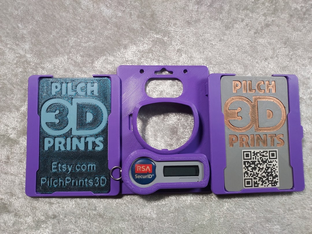 3D Printed Tri-fold Combo HID RSA Badge Holders (multi Color Options ...