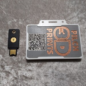 3D Printed Yubikey 5 NFC (1-3) Badge Holder (multiple Color Options ...