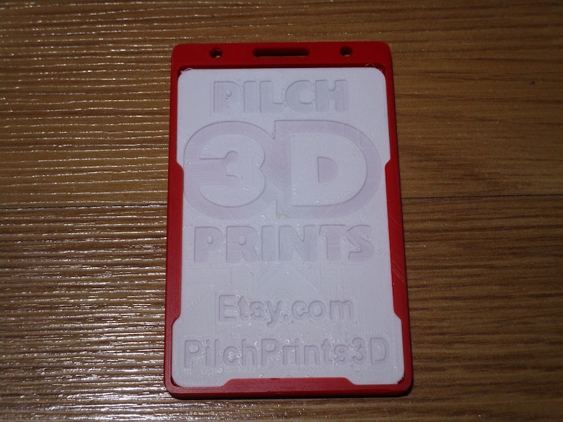 3D Printed Badge Holder 1 to 3 Badges Custom Options | Etsy