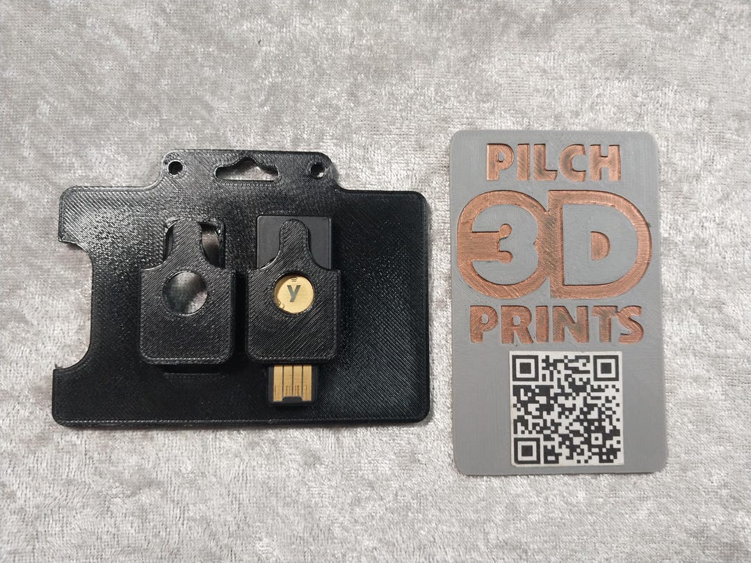 Landscape Dual Yubikey 5 NFC (1-3) Badge Holder (multiple Color Options ...