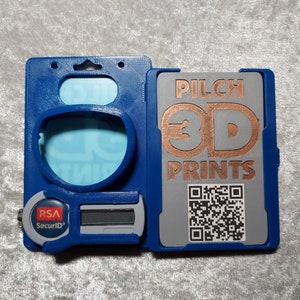 3D Printed Folding Combo HID RSA Badge Holder (multiple Badge Options ...