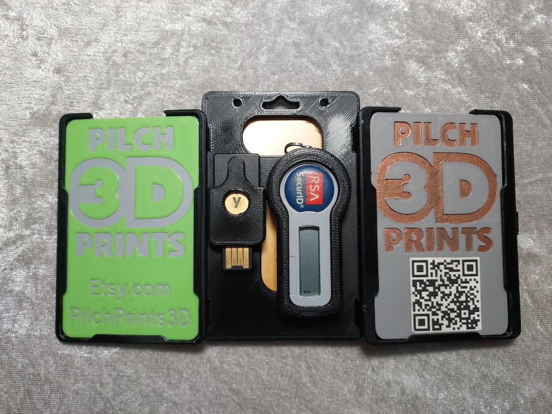 Tri-fold RSA Sucureid and Yubikey 5 NFC Badge Holders (multi Color ...