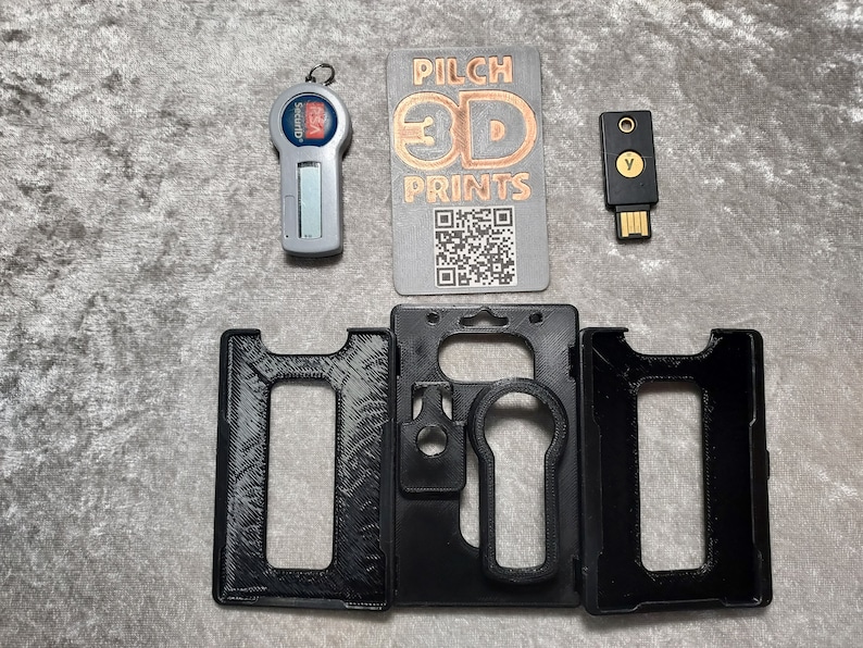 Tri-fold RSA Sucureid and Yubikey 5 NFC (USB-A) Badge Holders (multi ...
