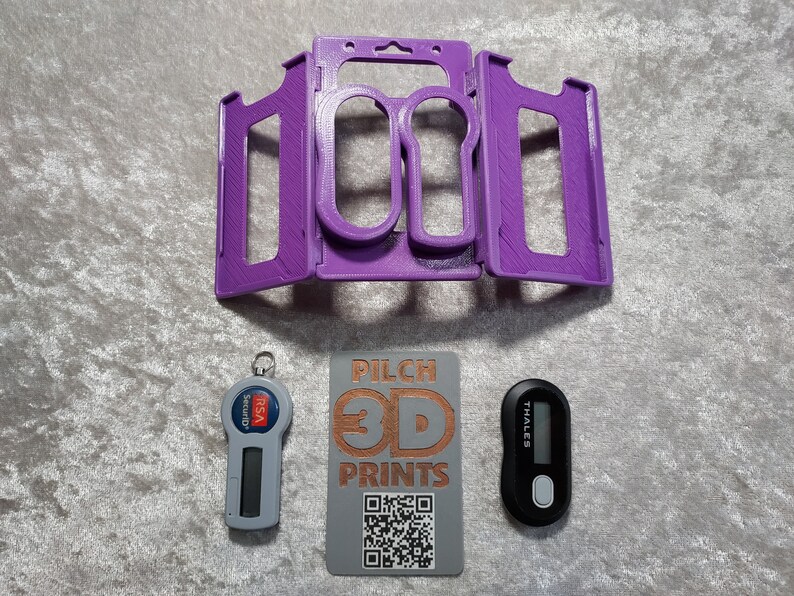3D Printed Tri-fold Safenet OTP 110 and RSA Badge Holders (multi Color ...