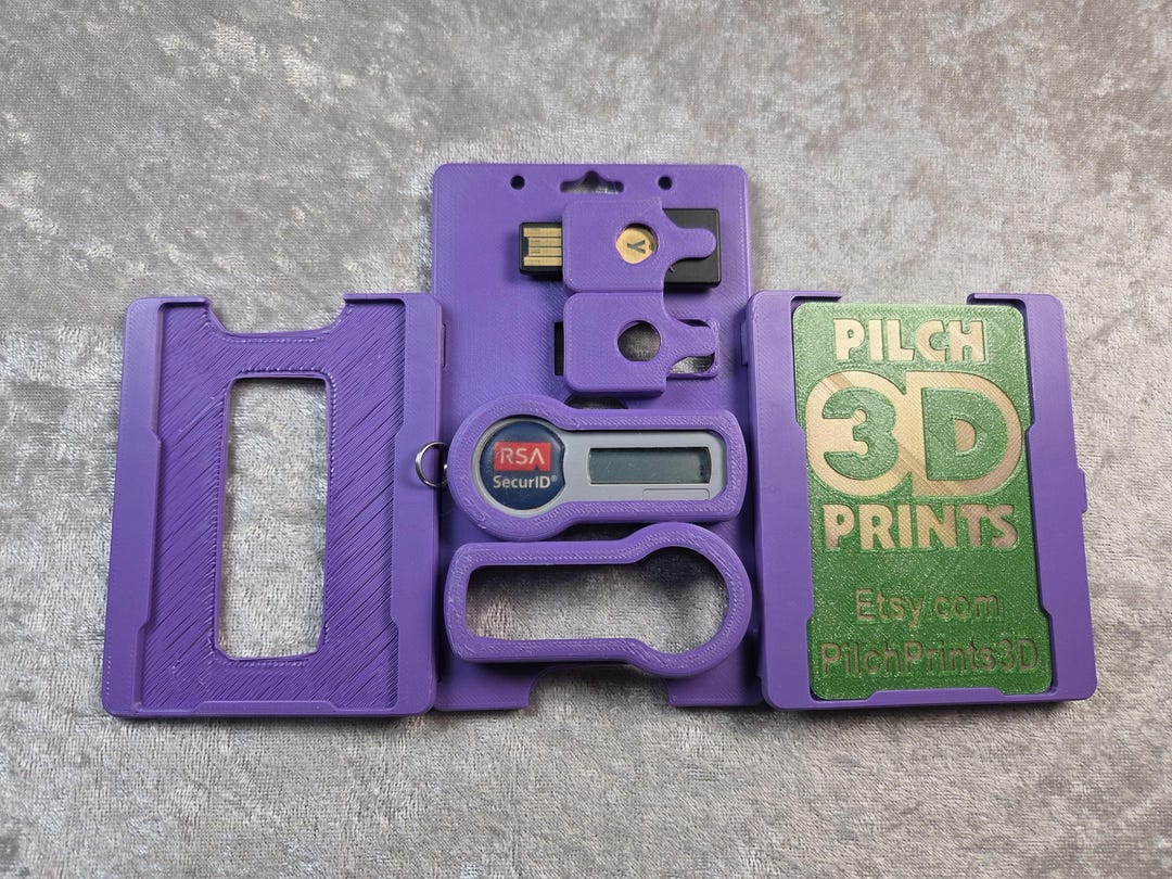 Tri-fold 2 RSA Securid and 2 Yubikey 5 NFC (USB-A) Badge Holder - Etsy