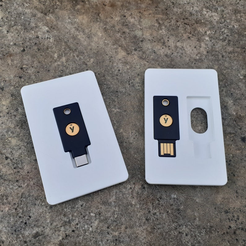 Yubikey 5/5C NFC Card Holder (single and Dual Token Options Available ...