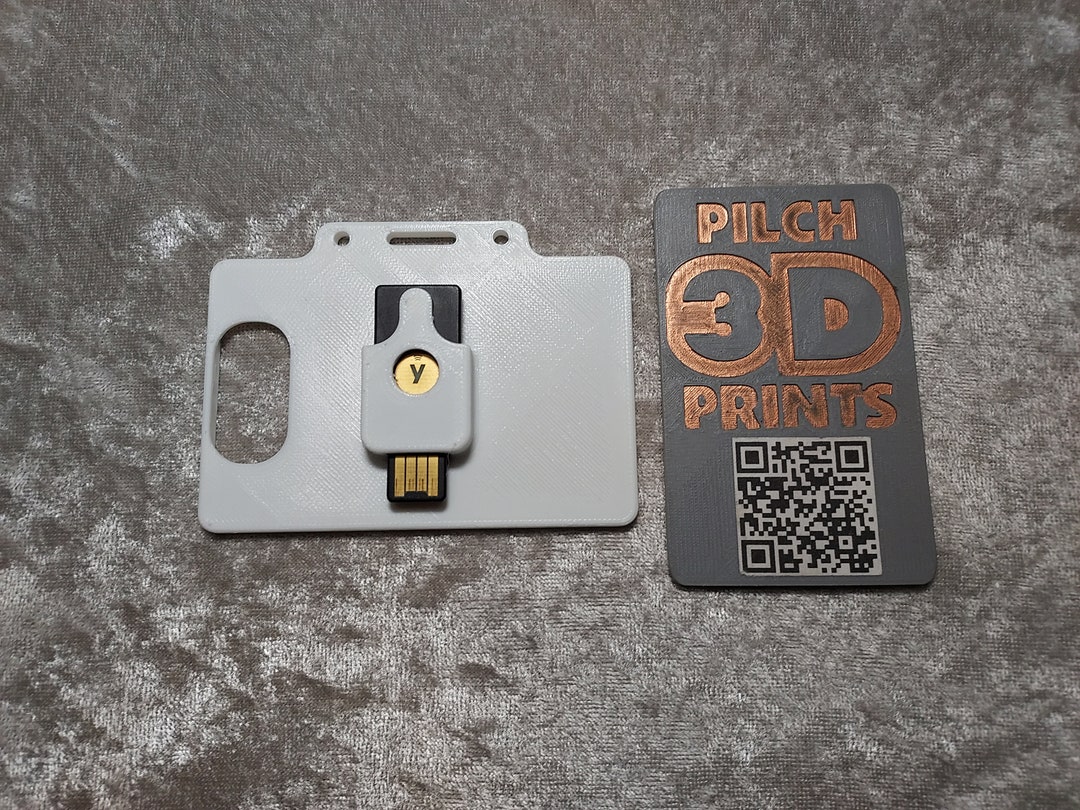 3D Printed Yubikey 5 NFC (1-3) Badge Holder (multiple Color Options ...