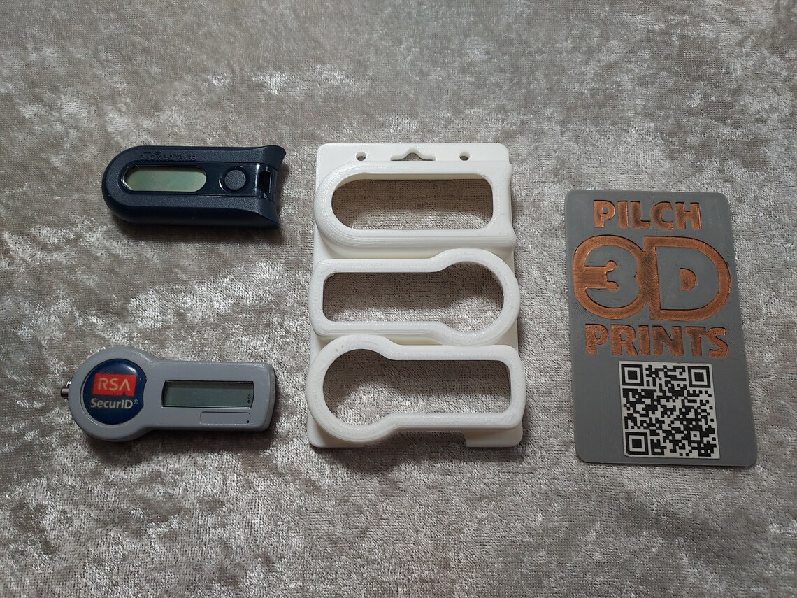 3D Printed Safenet Etoken Pass and 2 RSA Secureid (1-3) Badge Holders ...