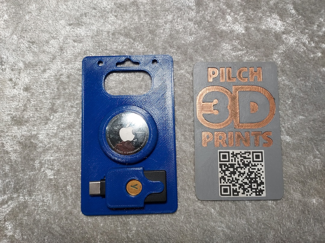 Apple AirTag Yubikey 5c NFC (1-3) Badge Holder - Etsy