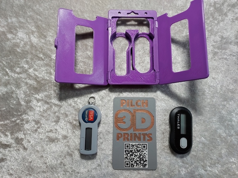 3D Printed Tri-fold Safenet OTP 110 and RSA Badge Holders (multi Color ...