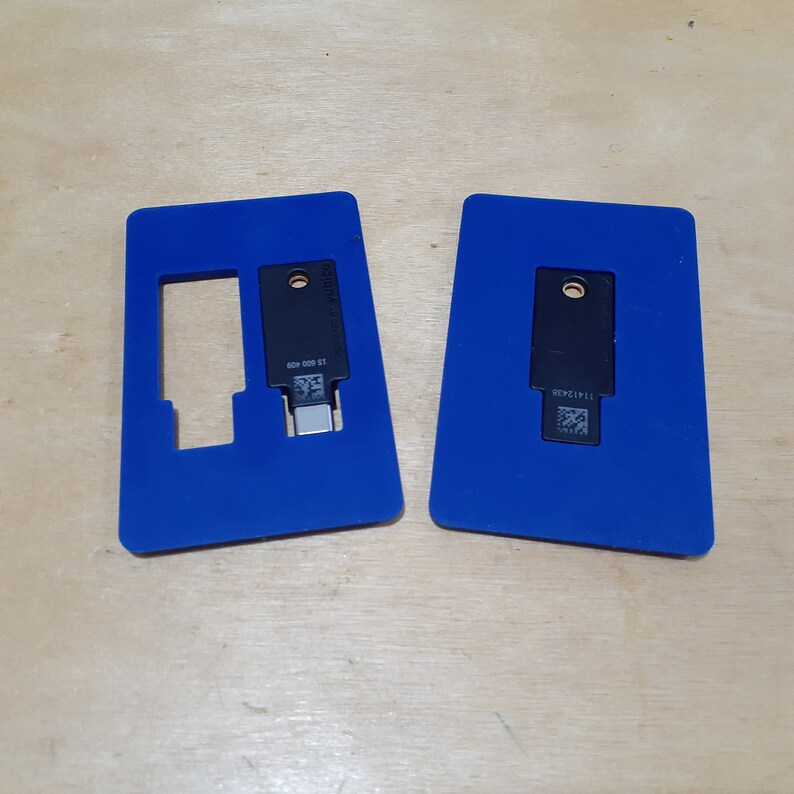 Yubikey 5/5C NFC Slim Card Holder (single and Dual Token Options ...