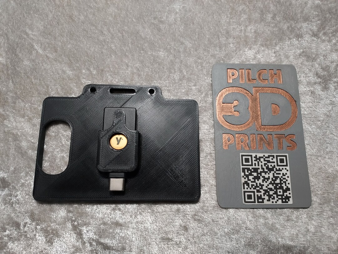 3D Printed Yubikey 5C NFC (1-3) Badge Holder (multiple Color Options ...