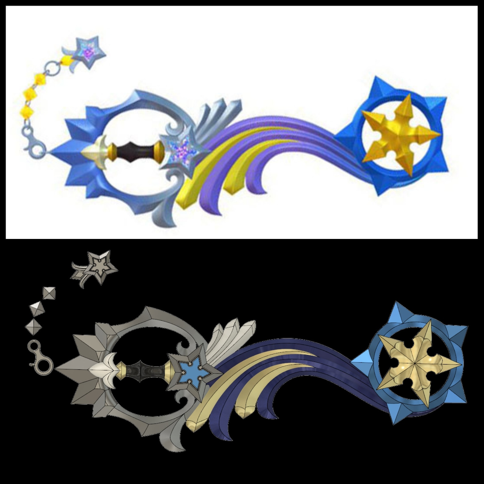 52 Shooting Star Keyblade 3D Kit Kingdom Hearts 3 | Etsy