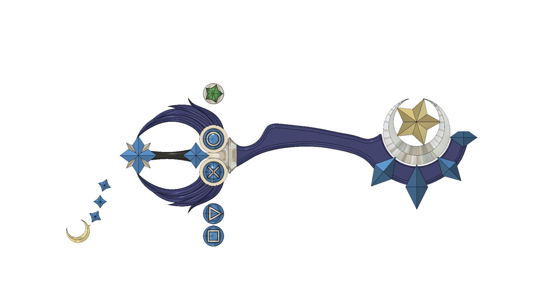 Midnight Blue / Phantom Green / Star Seeker Keyblade Kit | Etsy