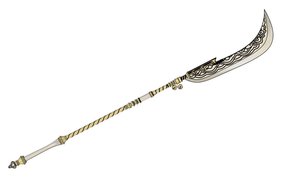 Mira Kpop Demon Hunters Halberd 3D Printed Cosplay Prop Kit - Etsy