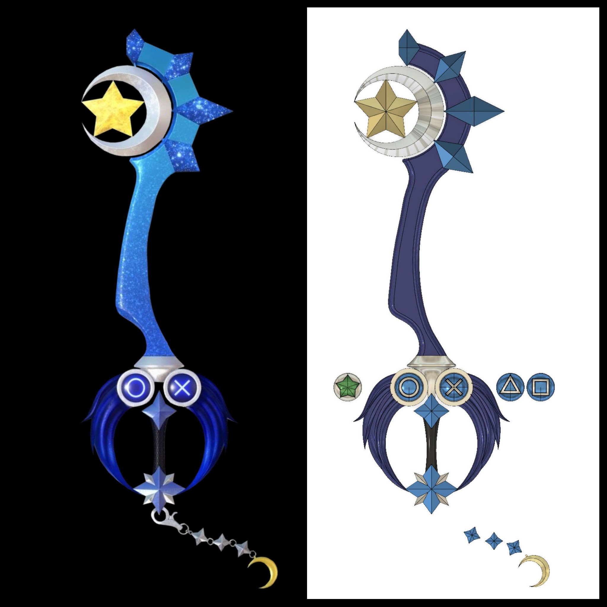 Midnight Blue / Phantom Green / Star Seeker Keyblade Kit | Etsy