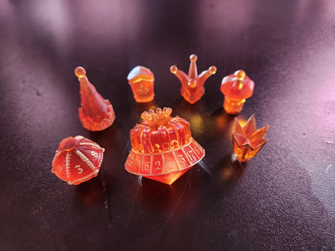 Fire Orange Crown Dice Set - Etsy