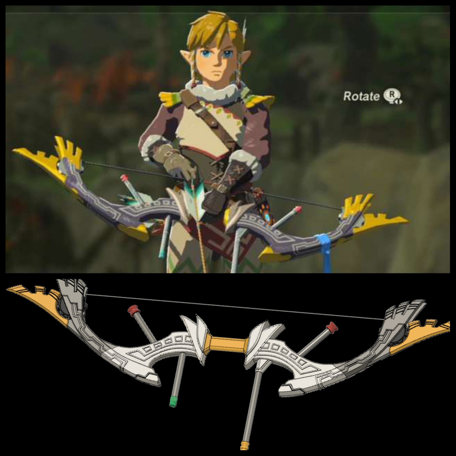 Revali Great Eagle Bow & Arrows Kit From Breath of the Wild - Etsy