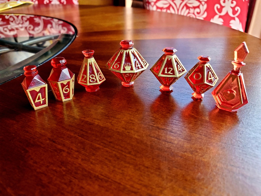 Art Deco Potion Dice Crimson Red - Etsy