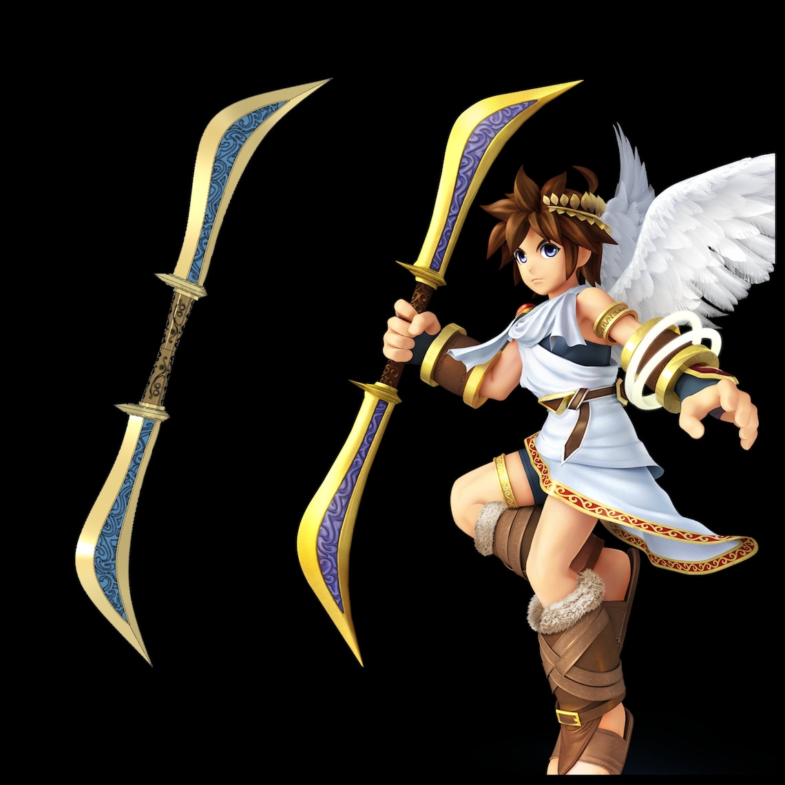 Kid Icarus Pit Palutena Bow 3D Print Kit | Etsy