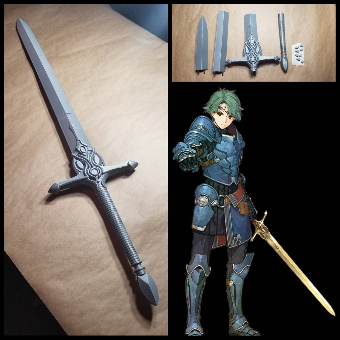 Alm Royal Sword 3D Printed Kit From Fire Emblem - Etsy