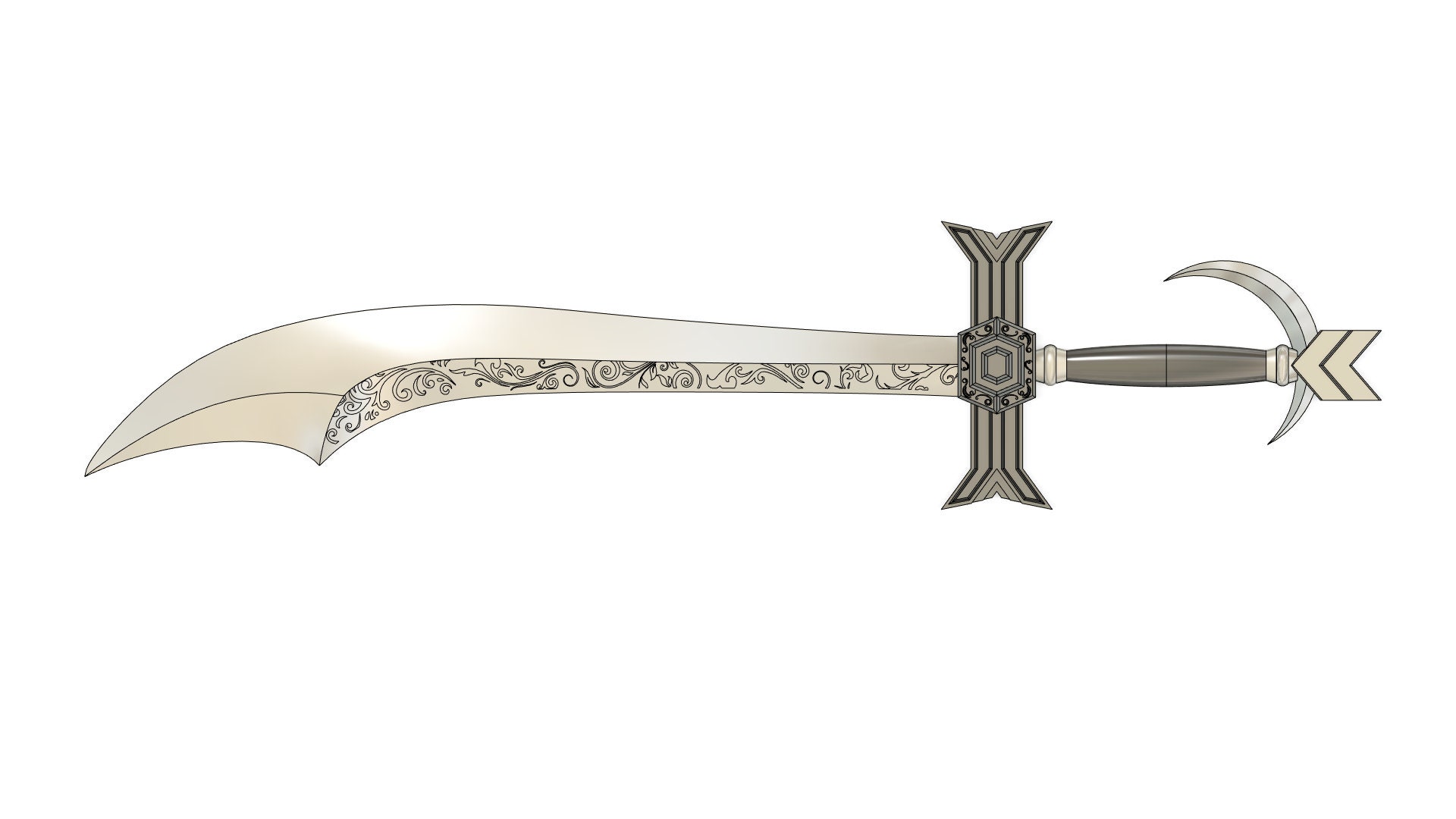 Mollymauk Blood Hunter Scimitar Pair 3D Printed Sword Kit - Etsy