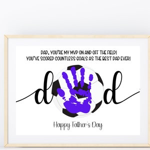 Father's Day Handprint Printable Gift, DIY Craft for Dad, Printable Dad ...