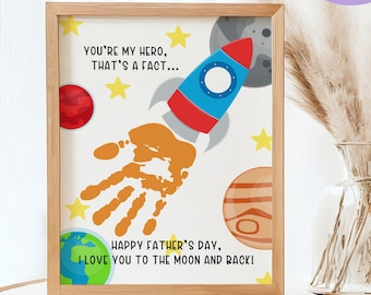 Father's Day Handprint Printable Gift, DIY Craft for Dad, Printable Dad ...