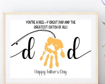 Father's Day Handprint Printable Gift, DIY Craft for Dad, Printable Dad ...