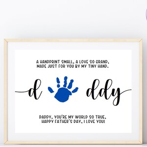 Father's Day Handprint Printable Gift, DIY Craft for Dad, Printable Dad ...