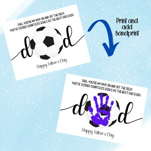 Father's Day Handprint Printable Gift, DIY Craft for Dad, Printable Dad ...