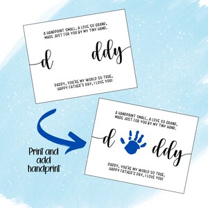Father's Day Handprint Printable Gift, DIY Craft for Dad, Printable Dad ...