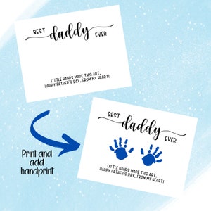 Father's Day Handprint Printable Gift, DIY Craft for Dad, Printable Dad ...