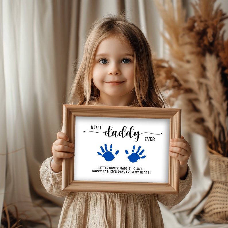 Father's Day Handprint Printable Gift, DIY Craft for Dad, Printable Dad ...